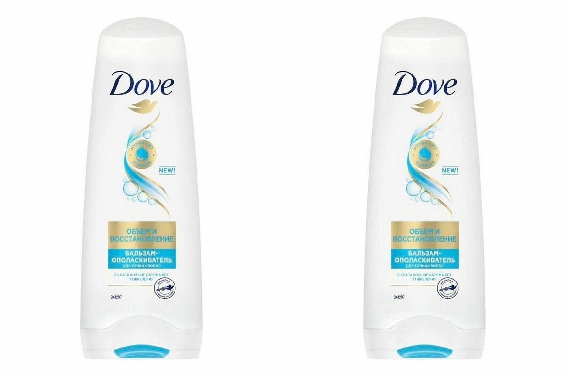 DOVE Бальзам для волос восстановление И объём, 350мл - 2 штуки