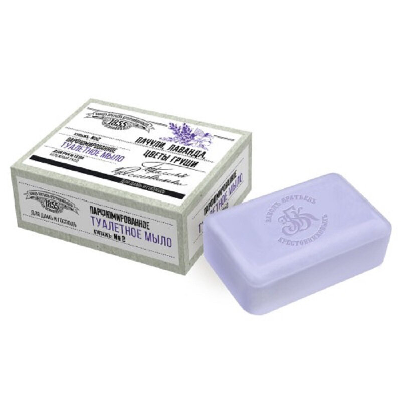 Парфюмированное туалетное мыло ЗБК Купажъ N2: Пачули, лаванда, цветы груши, 135г