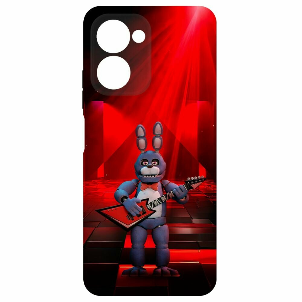 Чехол-накладка Krutoff Soft Case фнаф (FNAF) - Бонни с гитарой для Realme C33 черный