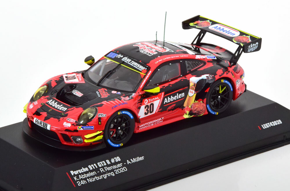 Модель коллекционная IXO Porsche 911 GT3 r no 30 24H nuerburgring 2020