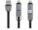Кабель 2 в 1 USB - Lightning/Micro-USB 1м Черный