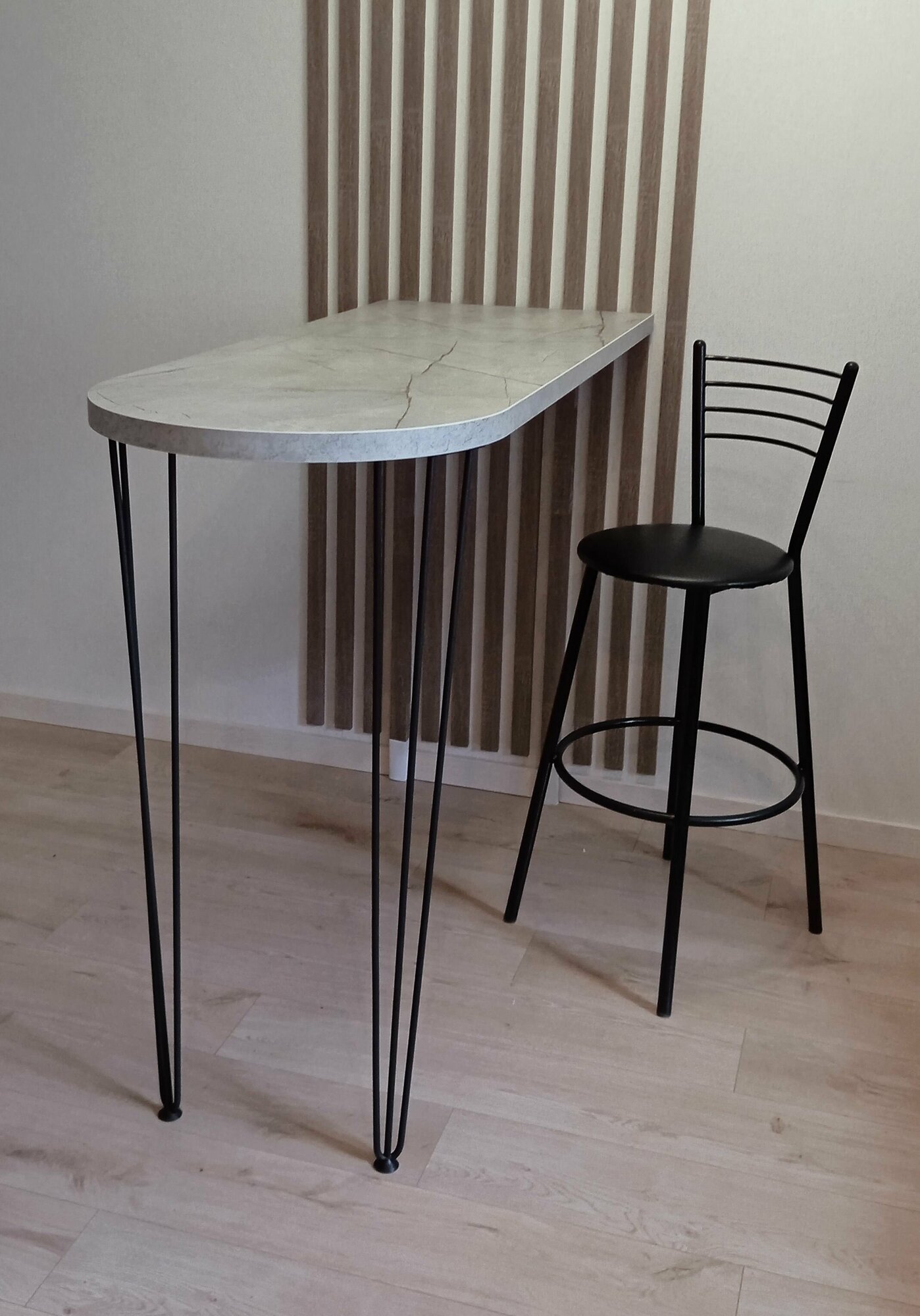 Барная стойка Шпилька Серый каспий