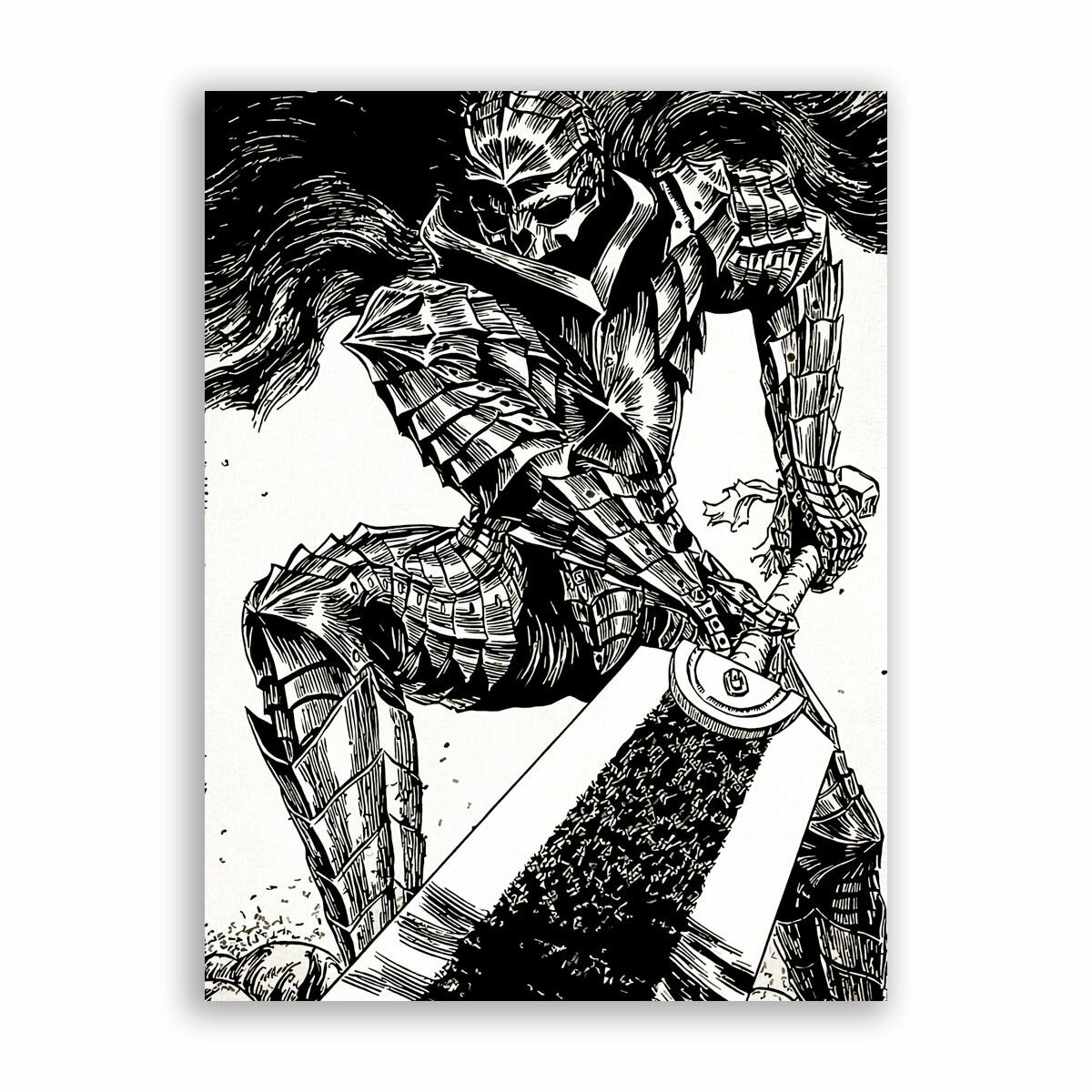 Постер, плакат на бумаге / Берсерк / Размер 60 x 80 см