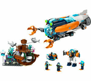 Конструктор LEGO City 60379 Deep-Sea Explorer Submarine, 842 дет.