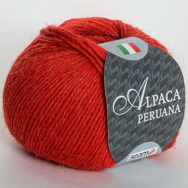 Пряжа Seam ALPACA PERUANA 3580 кирпично-красный (5 мотков)