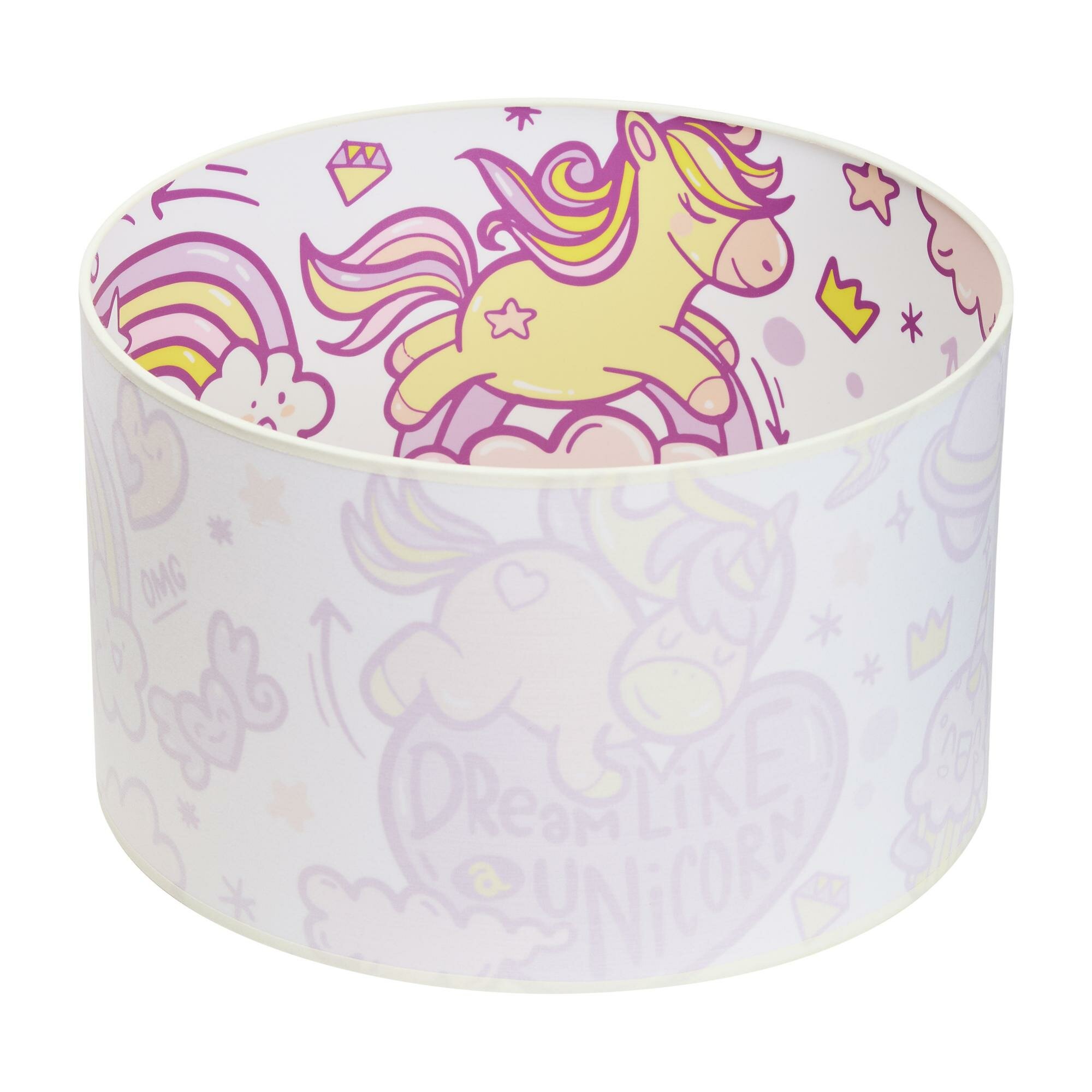 Абажур для торшера 40 см с рисунком «Мечты единорога» RAZSVET RZ-4040-1-R15