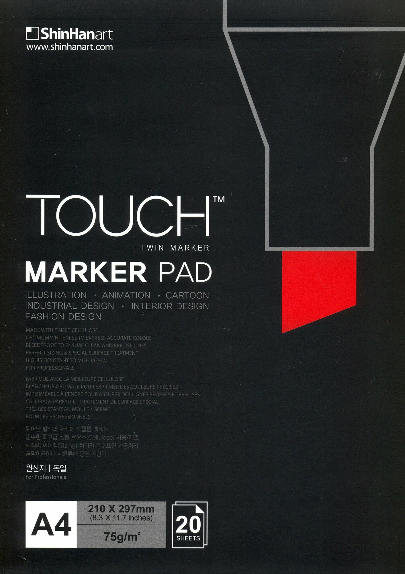 Альбом для маркеров 20 листов, А4 "TOUCH Marker Pad" (2850002)