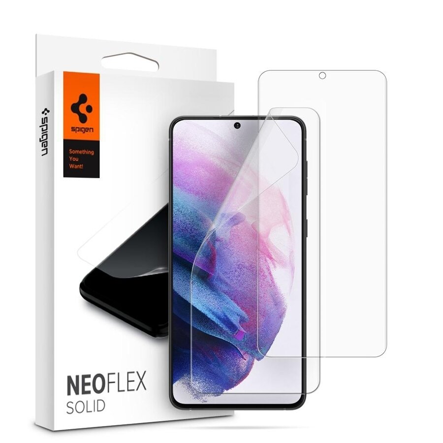 Защитная пленка Spigen на Samsung Galaxy S21 (AFL02549) Neo Flex Solid / Спиген Пленка для Самсунг Галакси С21 Олеофобное, Прозрачный, 1 шт