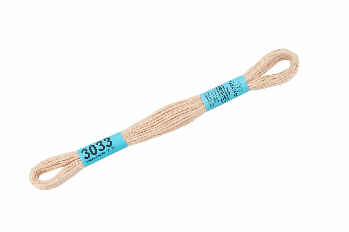 Мулине "Gamma" 100% хлопок 8 м №3033 св. бежевый