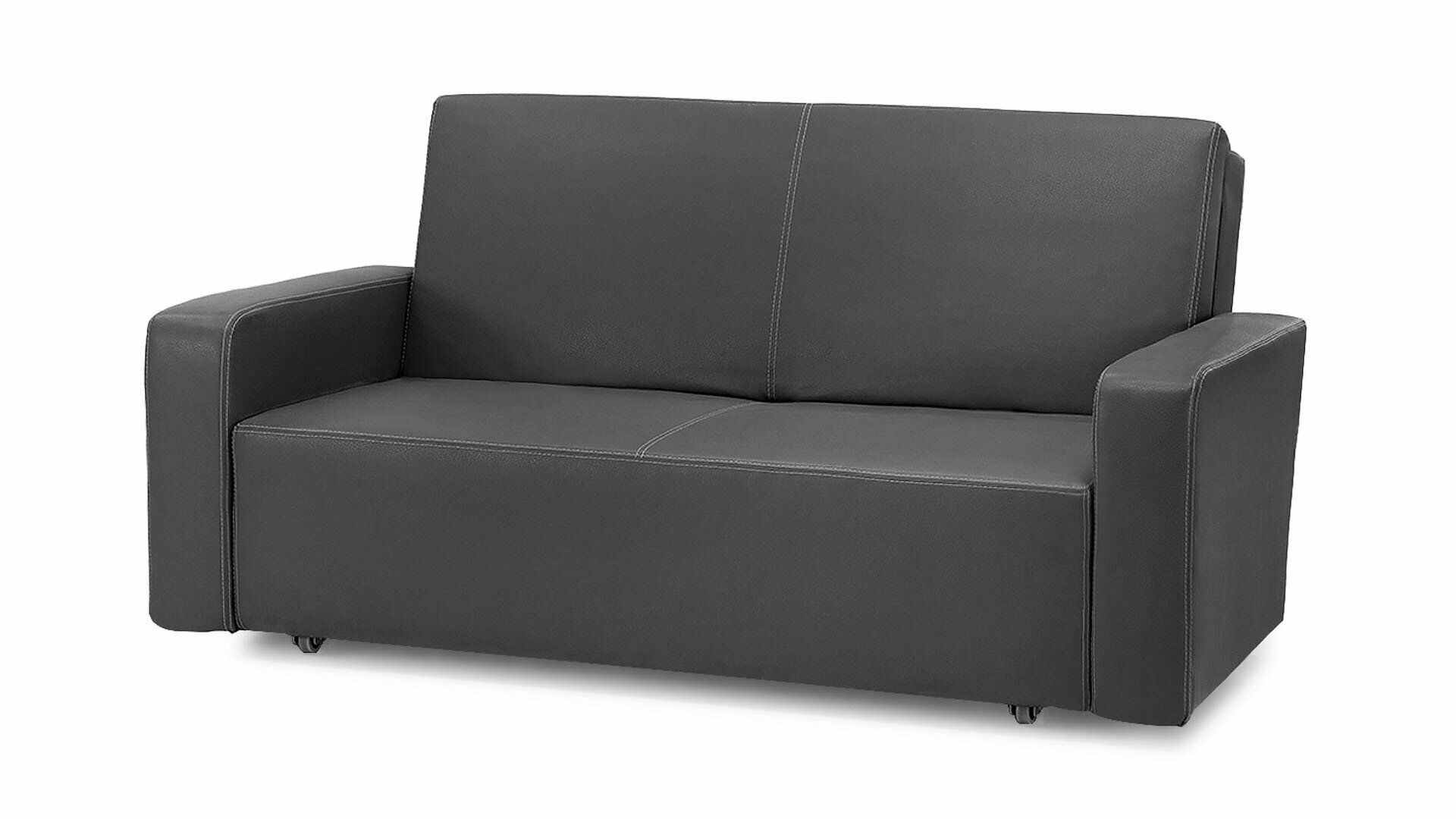 Диван Роин Galaxy Black NOW 172x100x86 см, черный Экокожа, аккордеон Дом мебели для вас