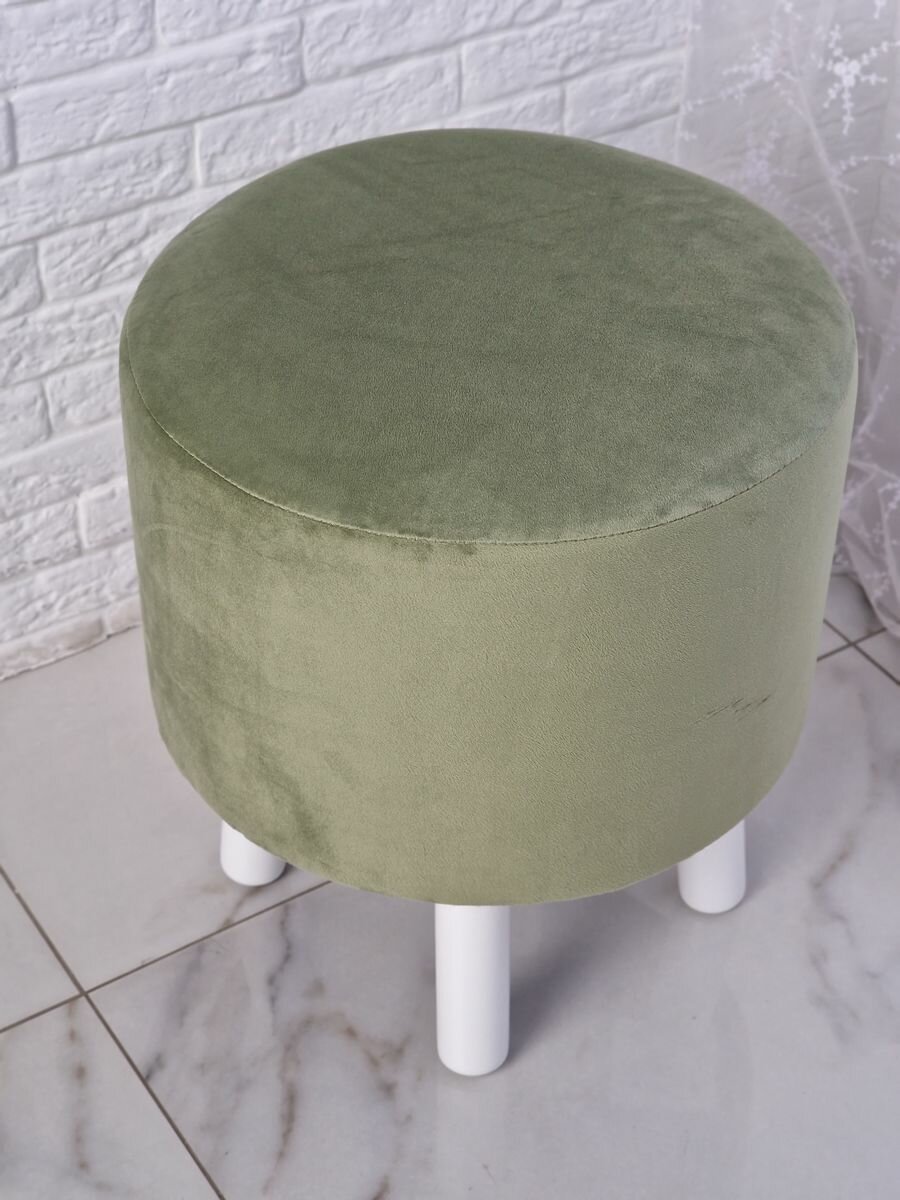 Пуфик для прихожей и спальни круглый к туалетному столику