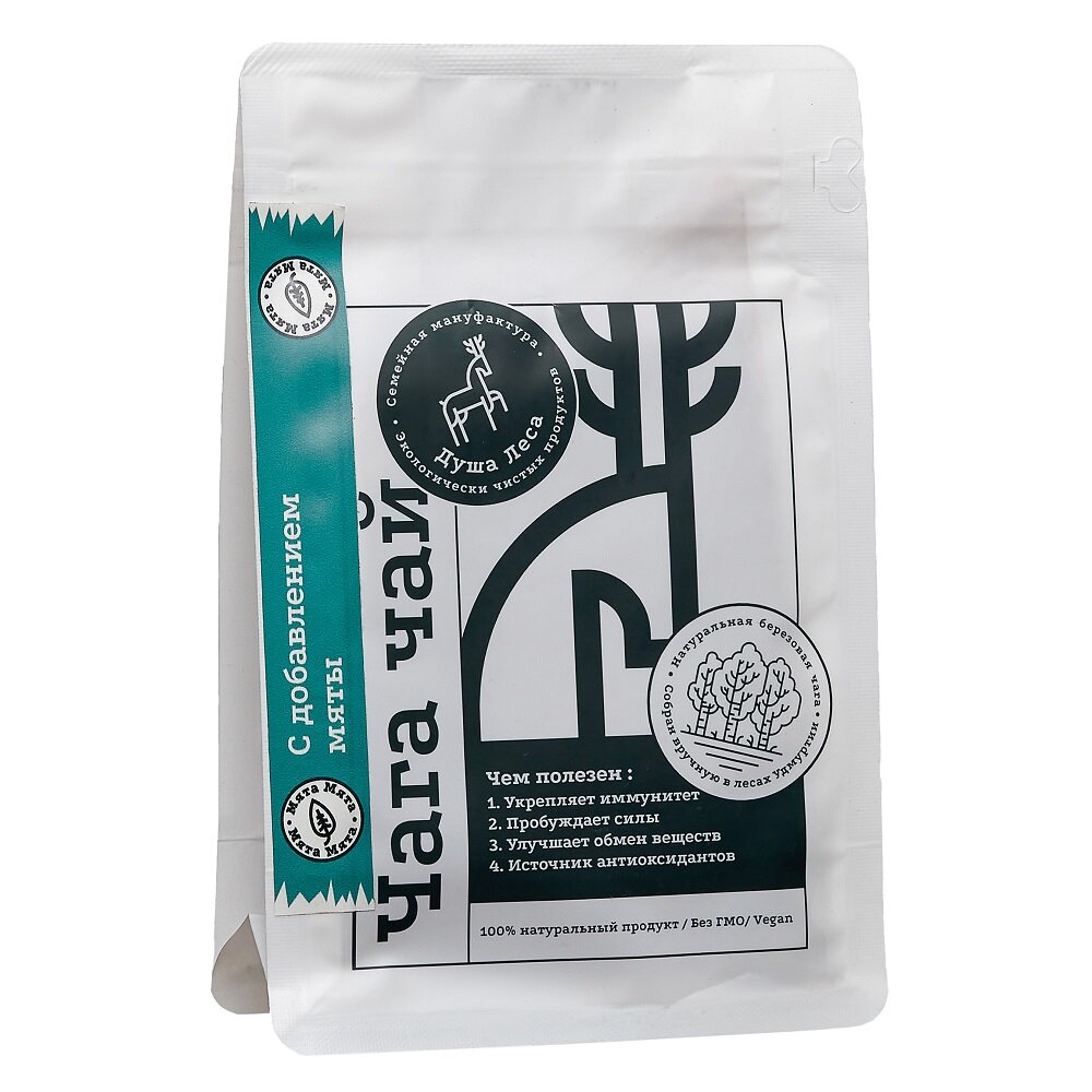 Чага чай с мятой 100 г. Душа леса.