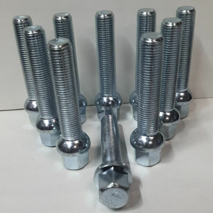 Болт колёсный 14x1,5x62, сфера,10 штук