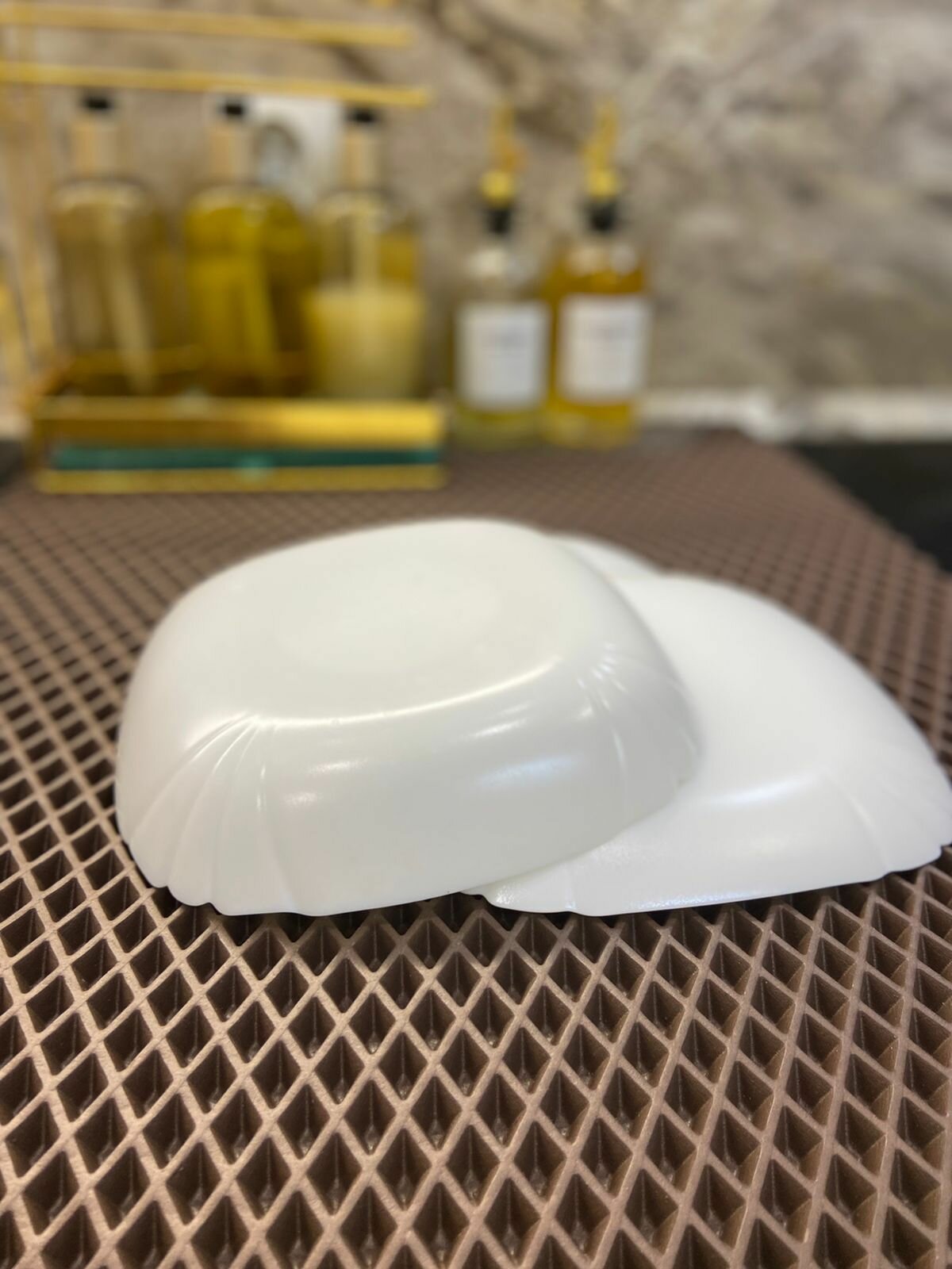 ЭВА коврик 50*30 см для сушки посуды коричневый ромб