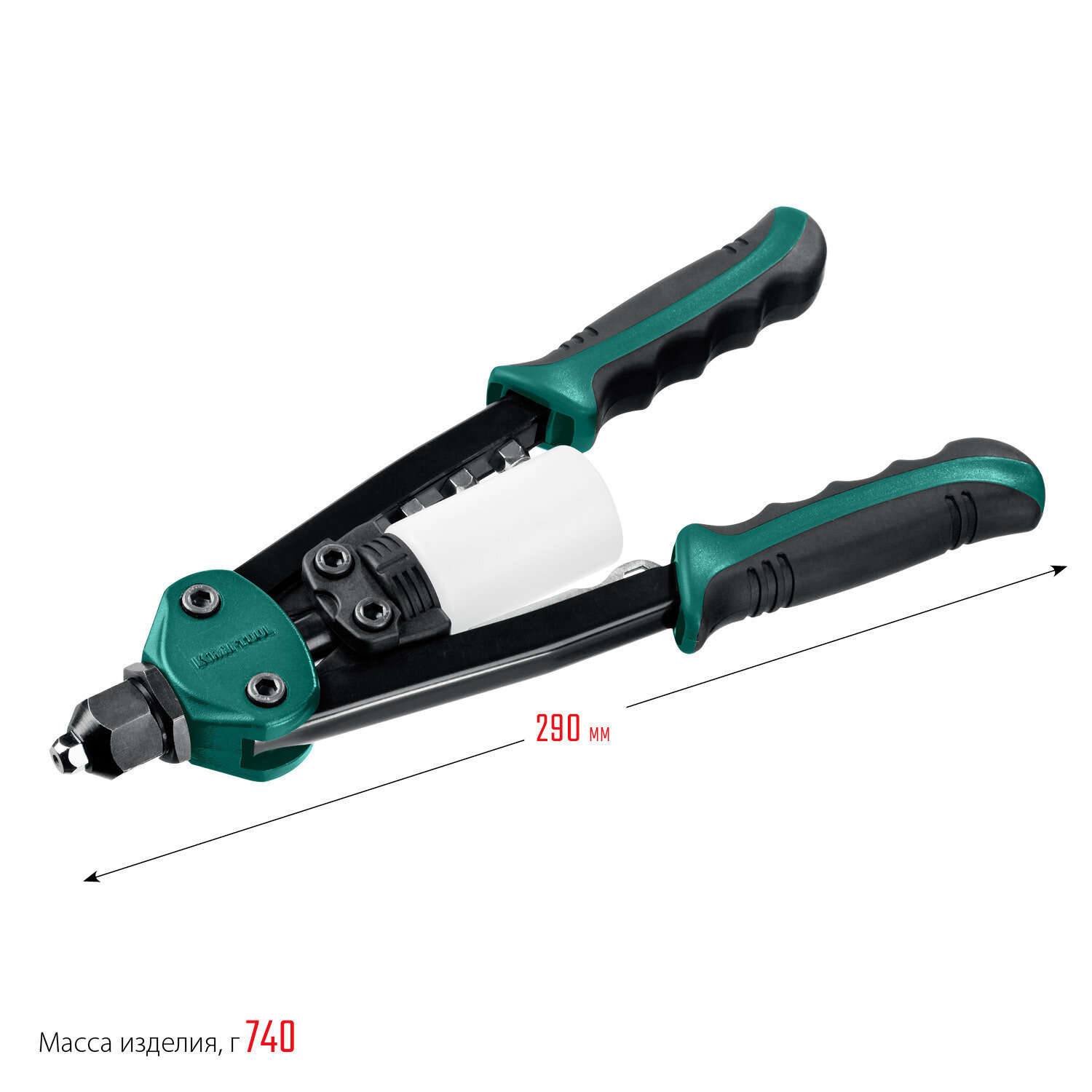 KRAFTOOL MaxKraft-48, 2.4 - 4.8 мм, 290 мм, компактный двуручный заклепочник (31161)