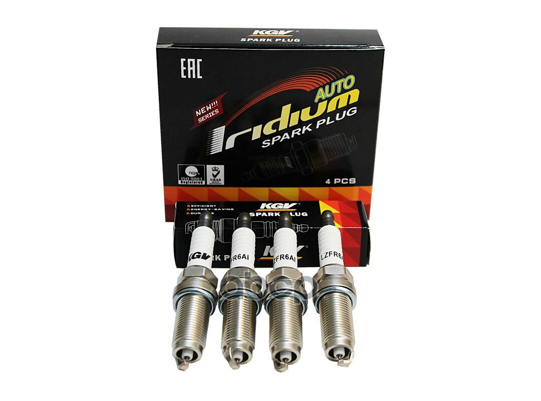 Свеча зажигания KGV Mitsubishi Outlander, Grandis, Mitsubishi Galant, Grandis 2.4, Geely, Haima, Foton, Senova KGV арт. LZFR6AI