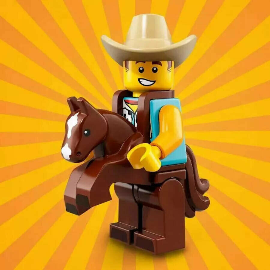 Конструктор LEGO Minifigures 71021-15 Ковбой, 7 деталей, от 5 лет, 2018 год