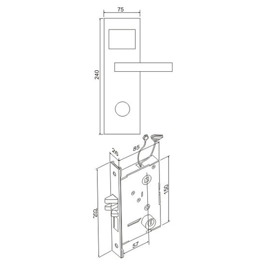 Z-7 EHT (золото) электромеханический замок Iron Logic