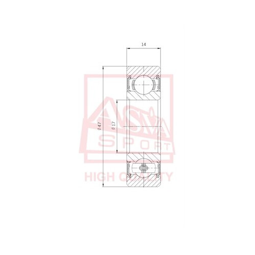 Подшипник для автомобиля, ASVA AB174714 (1 шт.)