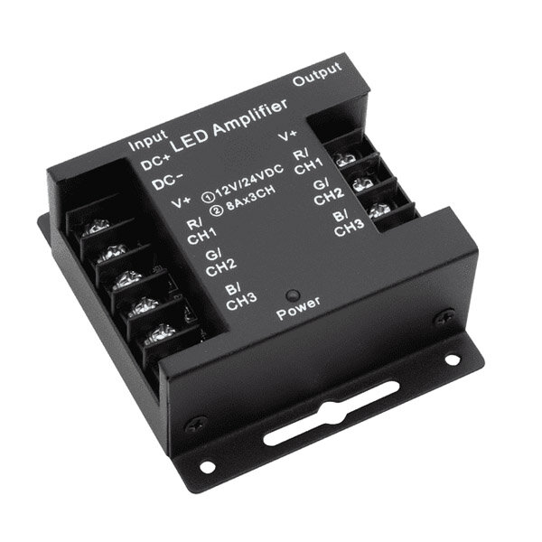RGB-усилитель 00-00001071 AMP-RGB-24A-BL (12/24V) IP20