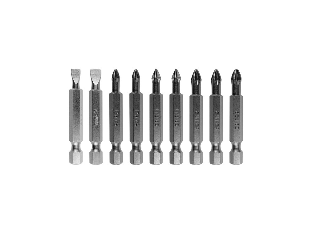 YATO YT-04832 набор бит 50 мм, 10шт: 5, 6 мм, ph1, ph1, ph2, ph2, pz1, pz1, pz2, pz2