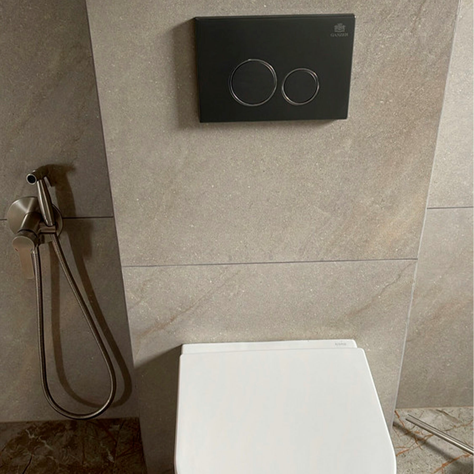 Кнопка смыва для инсталляции Ganzer GZ2751-P(Q) механическая цвет графит