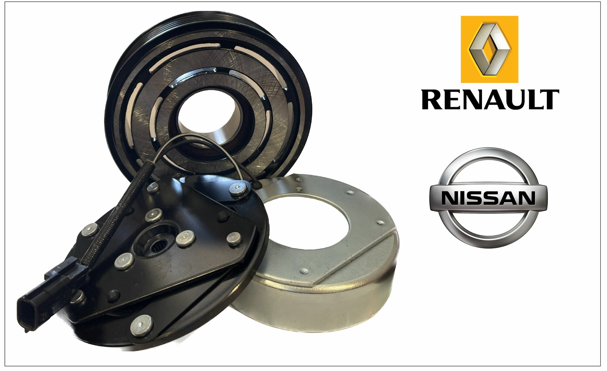 Муфта компрессора кондиционера на Nissan QASHQAI (J10E) Renault Megane
