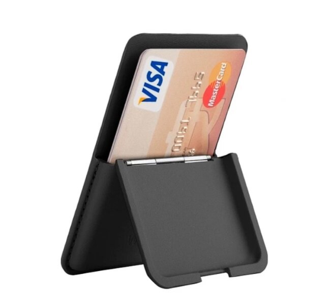 Картхолдер с магнитным кольцом WiWU Magnetic Wallet with Stand, с подставкой, Черный