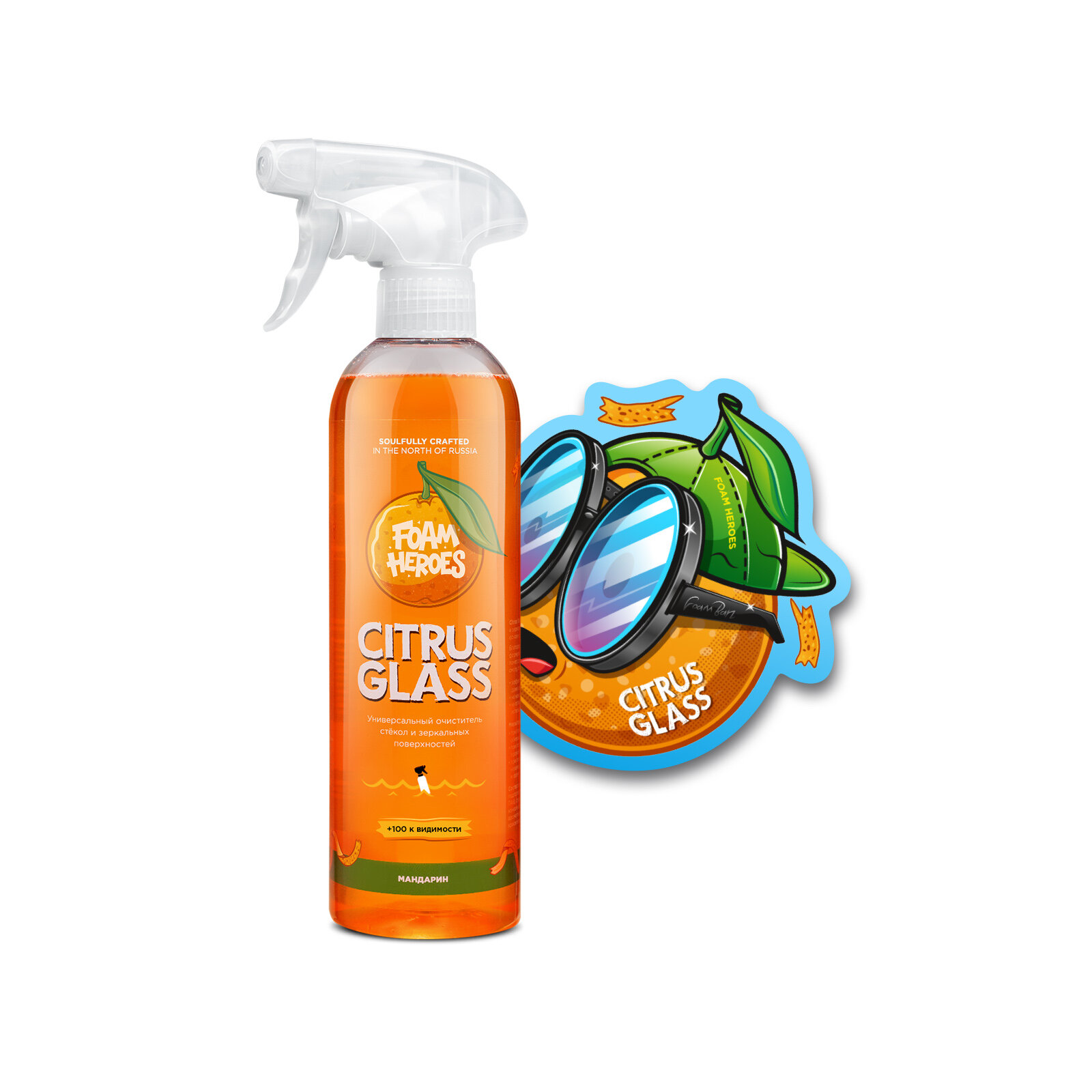Foam Heroes Citrus Glass универсальный очиститель стекол, 500мл