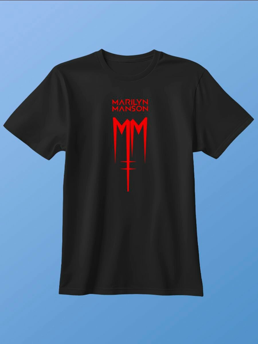 Футболка с надписью marilyn manson