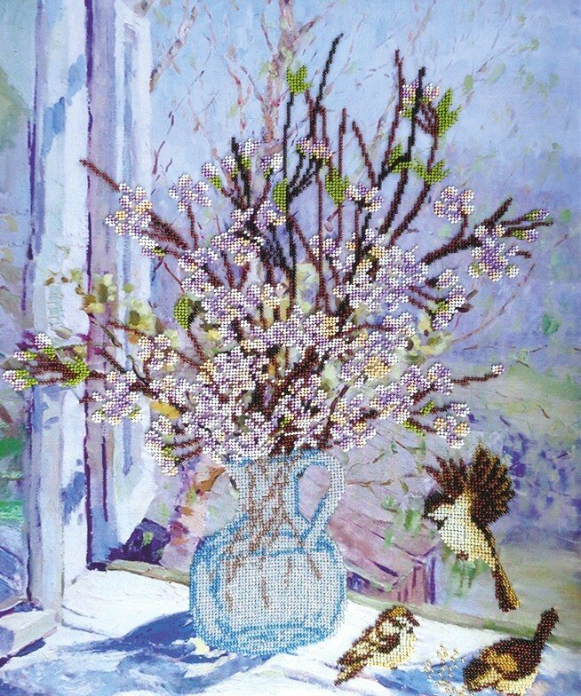 Набор для вышивания FeDi #КВ704 Май, Вышивка бисером, 40.5 х 50 см