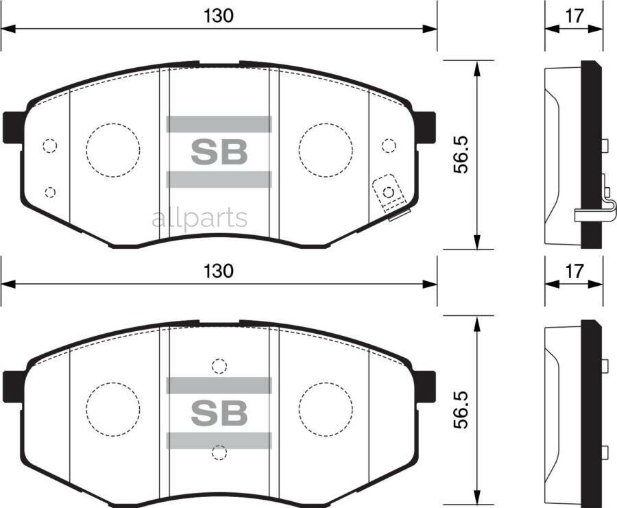 SANGSIN BRAKE SP1374 колодки торм. HYUNDAI IX35 10-/SONATA YF 10-/KIA SPORTAGE 10- (15) перед. К-Т