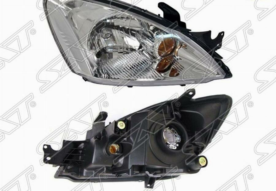 SAT ST-214-1172R Фара Mitsubishi Lancer 02-10 (Справа/ Ручная регулировка)