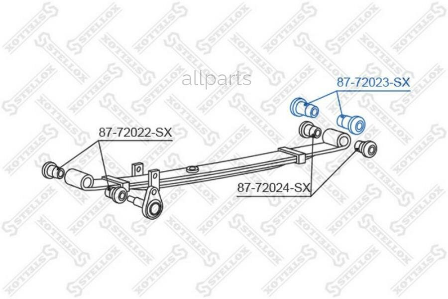 STELLOX 8772023SX сайлентблок рессоры зад. верхн!\ Mitsubishi Pajero 83-95/L300 &4WD 86-94