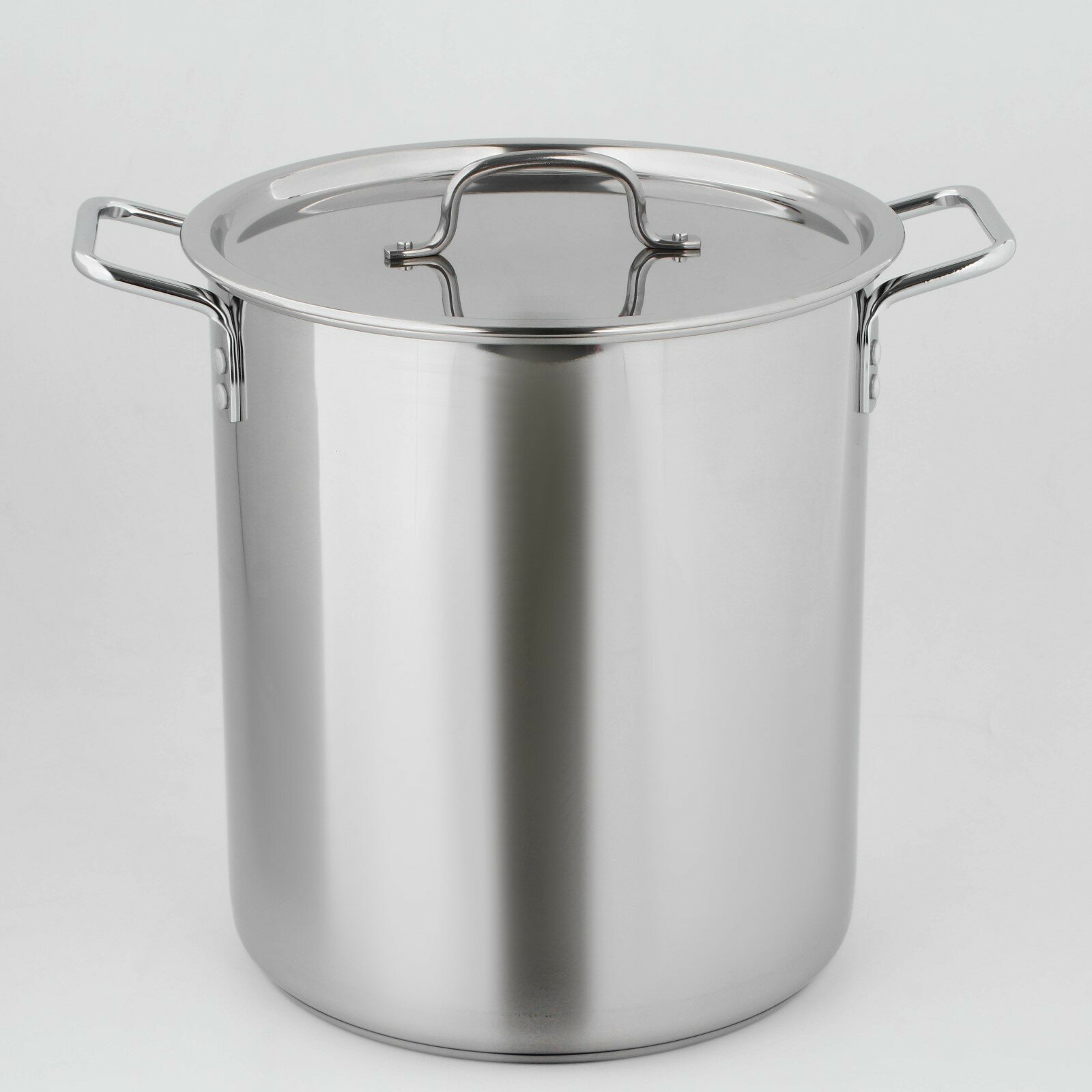 Кастрюля Катунь «Общепит», 20 л, d=30 см, h=33 см, металлическая крышка, с теплораспределительным дном