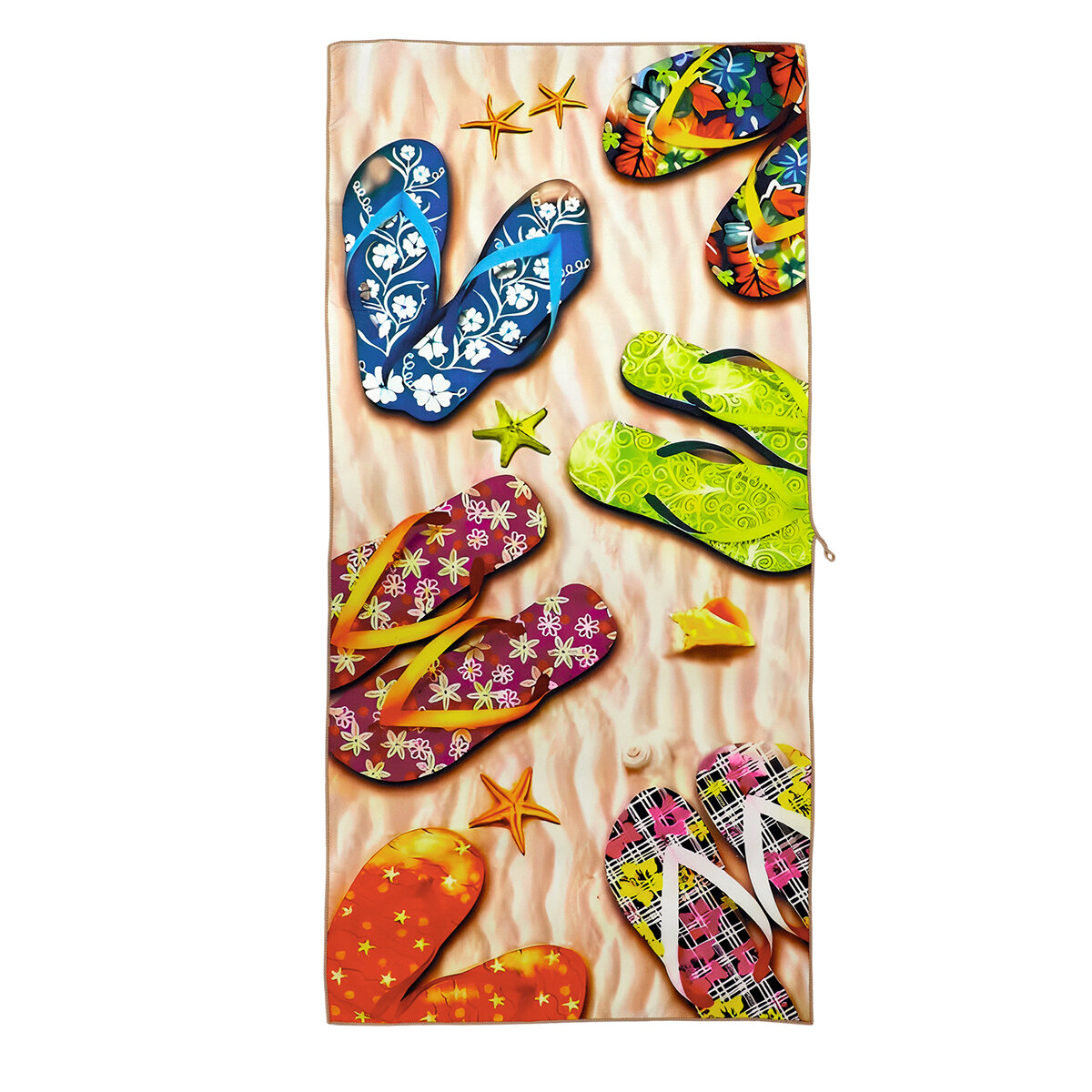 Пляжное полотенце из микрофибры Пляж , размер 70х140, 100% полиэстер