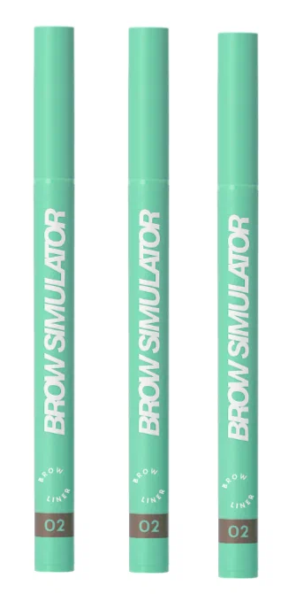 Лайнер для бровей Love Generation Brow Simulator, тон 02 коричневый, 0,5 мл 3 шт