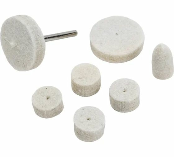 Фетровые круги набор 7 шт + держатель Gigant GCFE-S