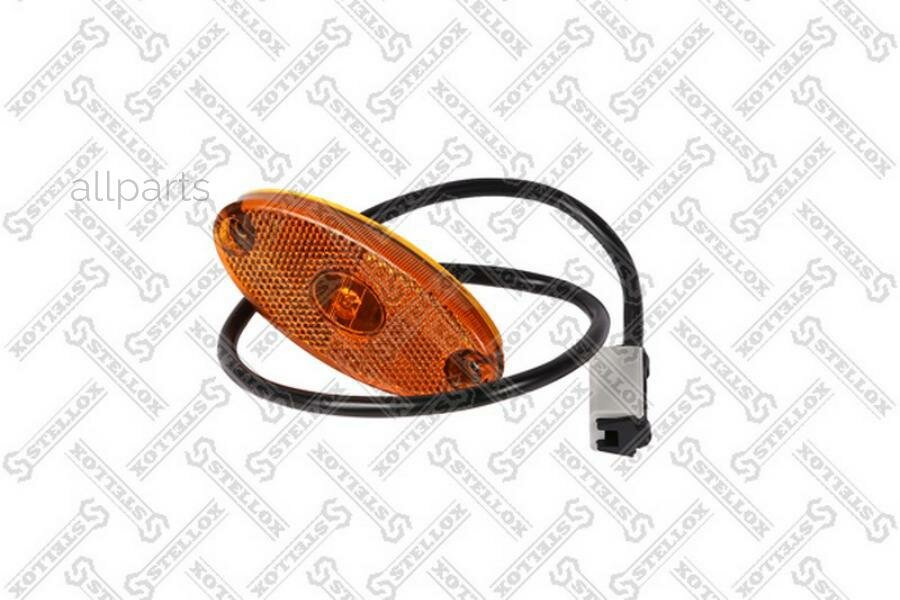 STELLOX 8733538SX фонарь габаритный! LED овальный желтый 102x46 12-24V с кабелем 50cm click-in\ Kogel