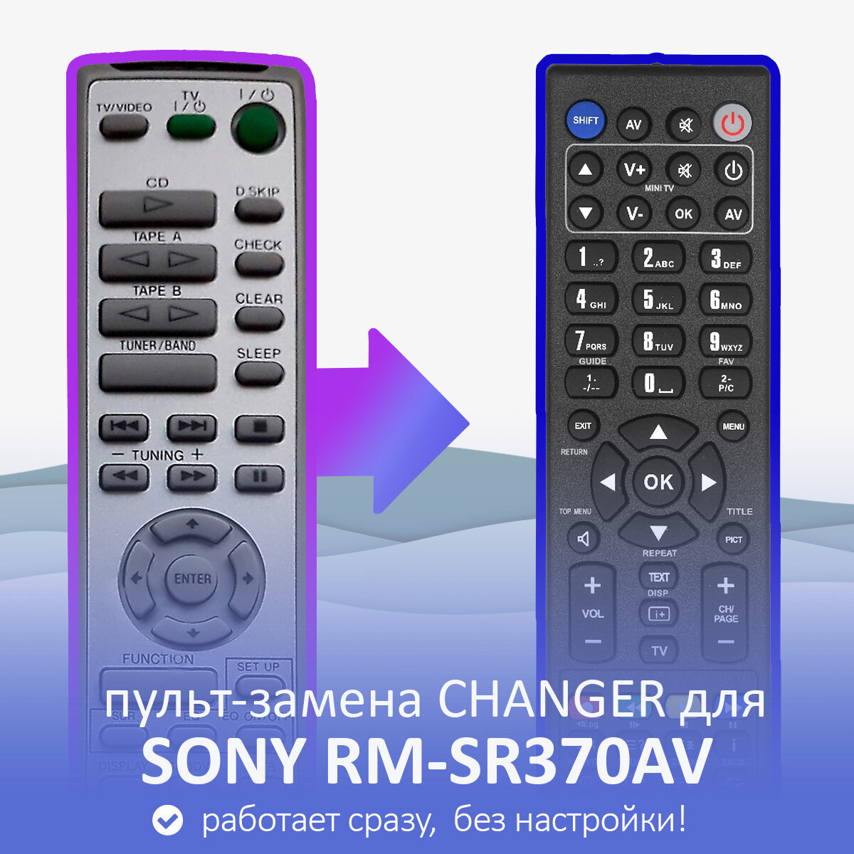 Пульт-замена для SONY RM-SR370AV