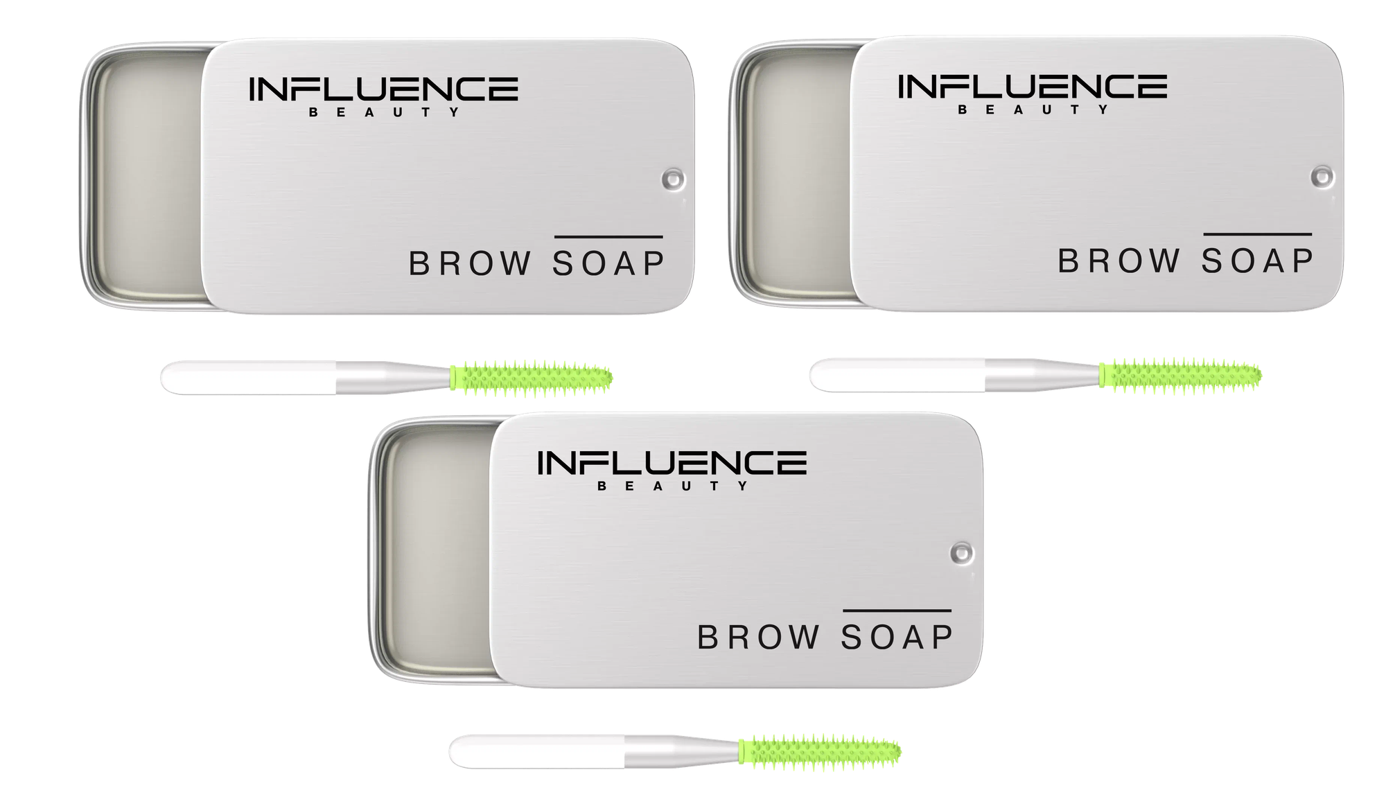 Средство для фиксации бровей Influence Beauty Brow soap Brow Robot 10 г 3 шт