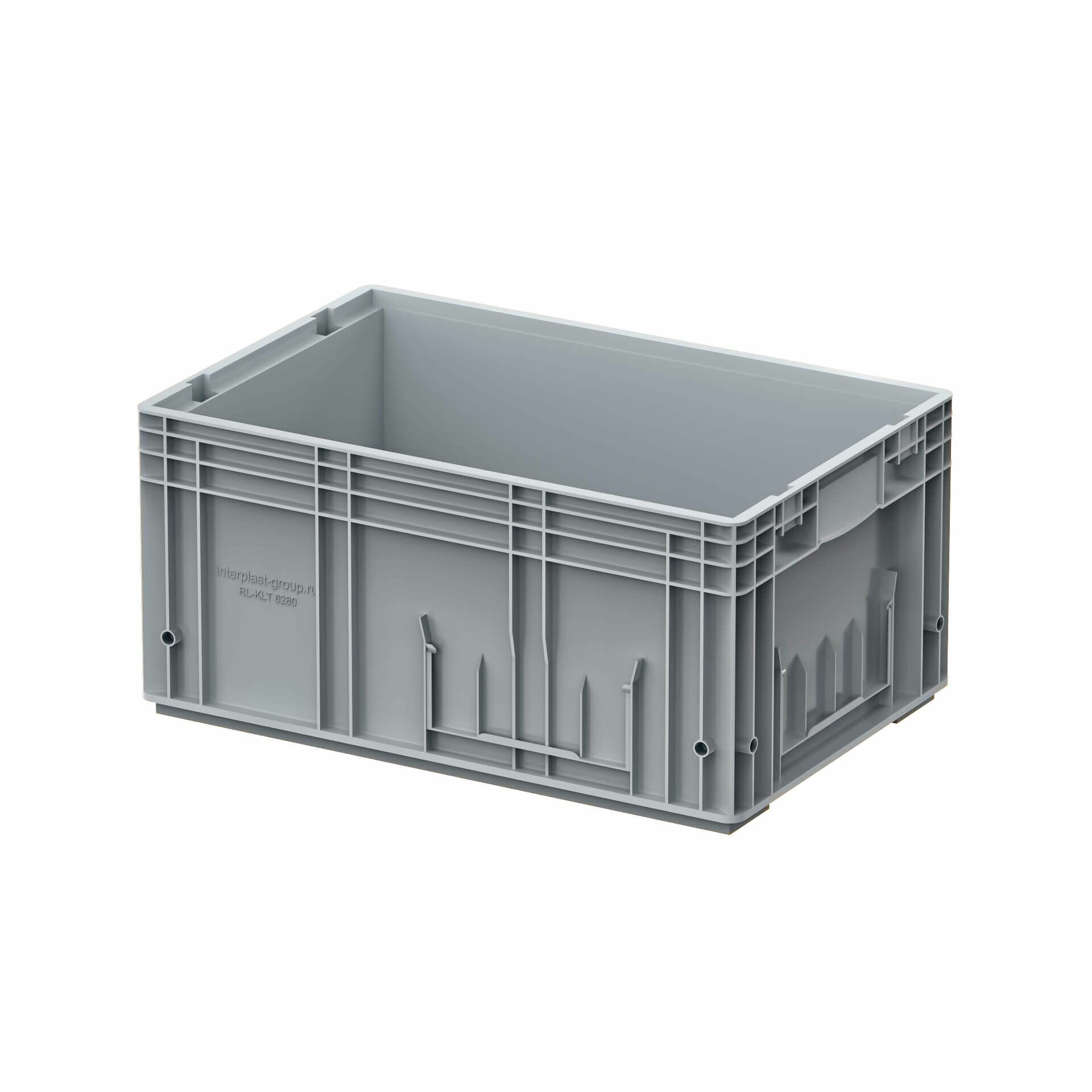 Ящик пластиковый, Контейнер RL-KLT 6280, 594х396х280 мм, серый
