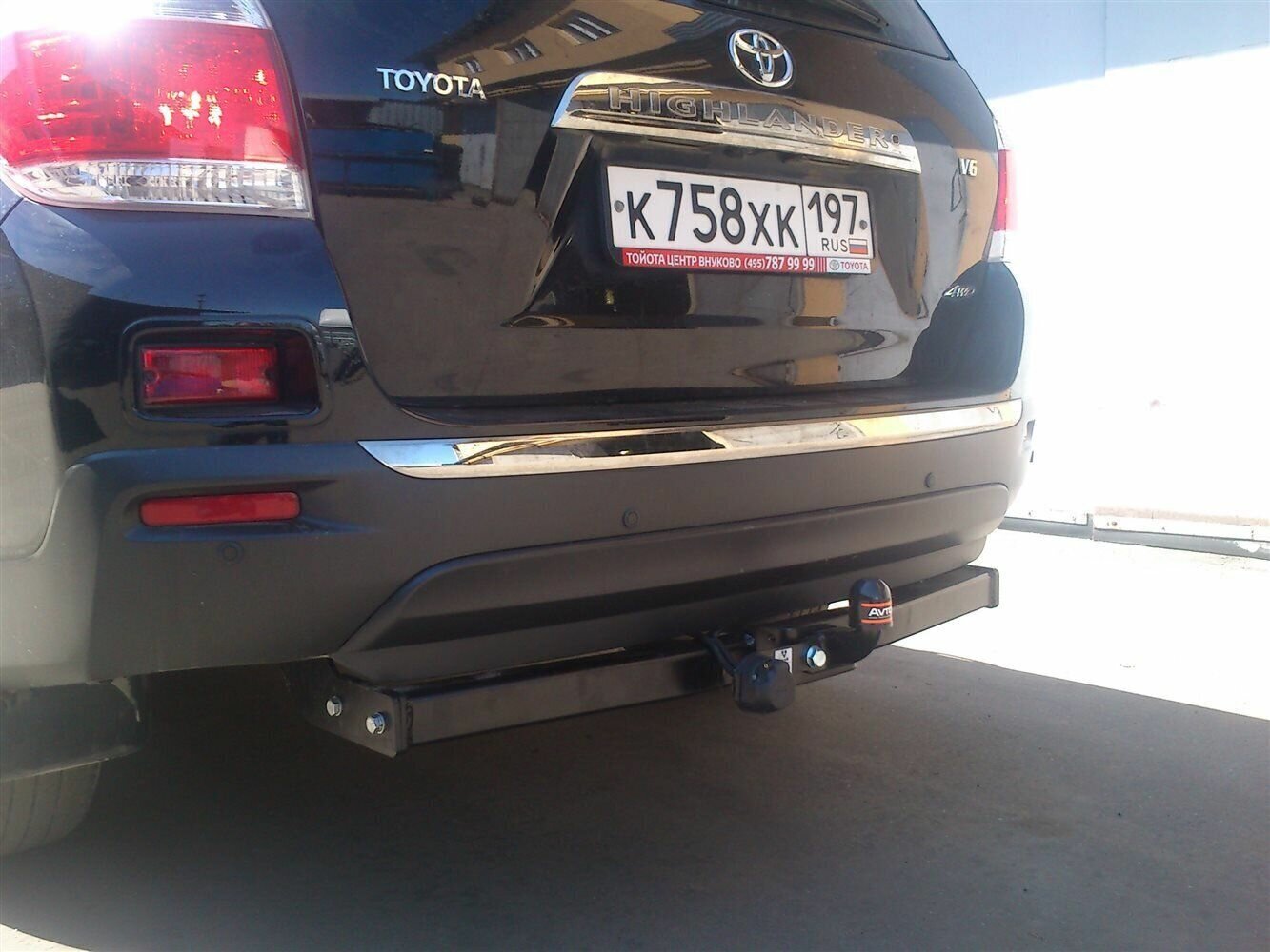 Фаркоп для Toyota Highlander 2010-2014 (без электрики) (паспорт и сертификат) AvtoS. TY38