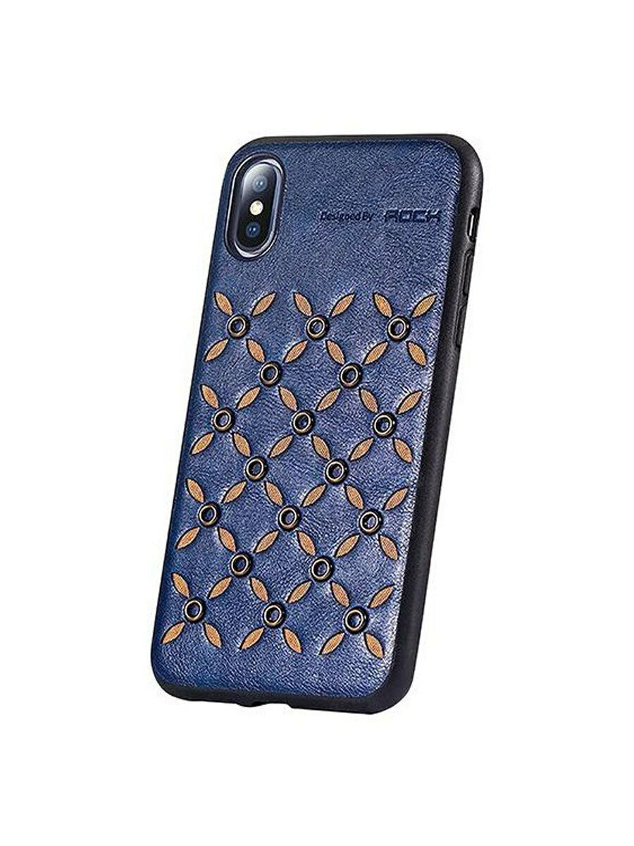 Чехол накладка Rock Origin Series для Apple iPhone X/Xs, темно-синий