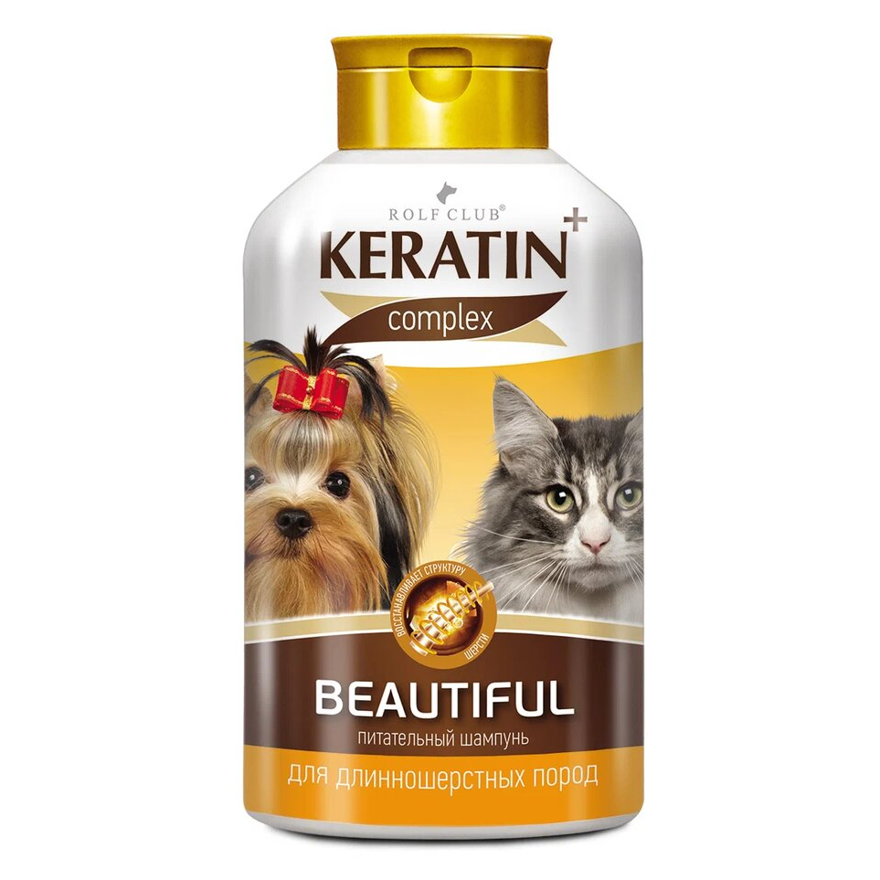 Шампунь ROLF CLUB Keratin+ Beauty для кошек и собак (400 мл)