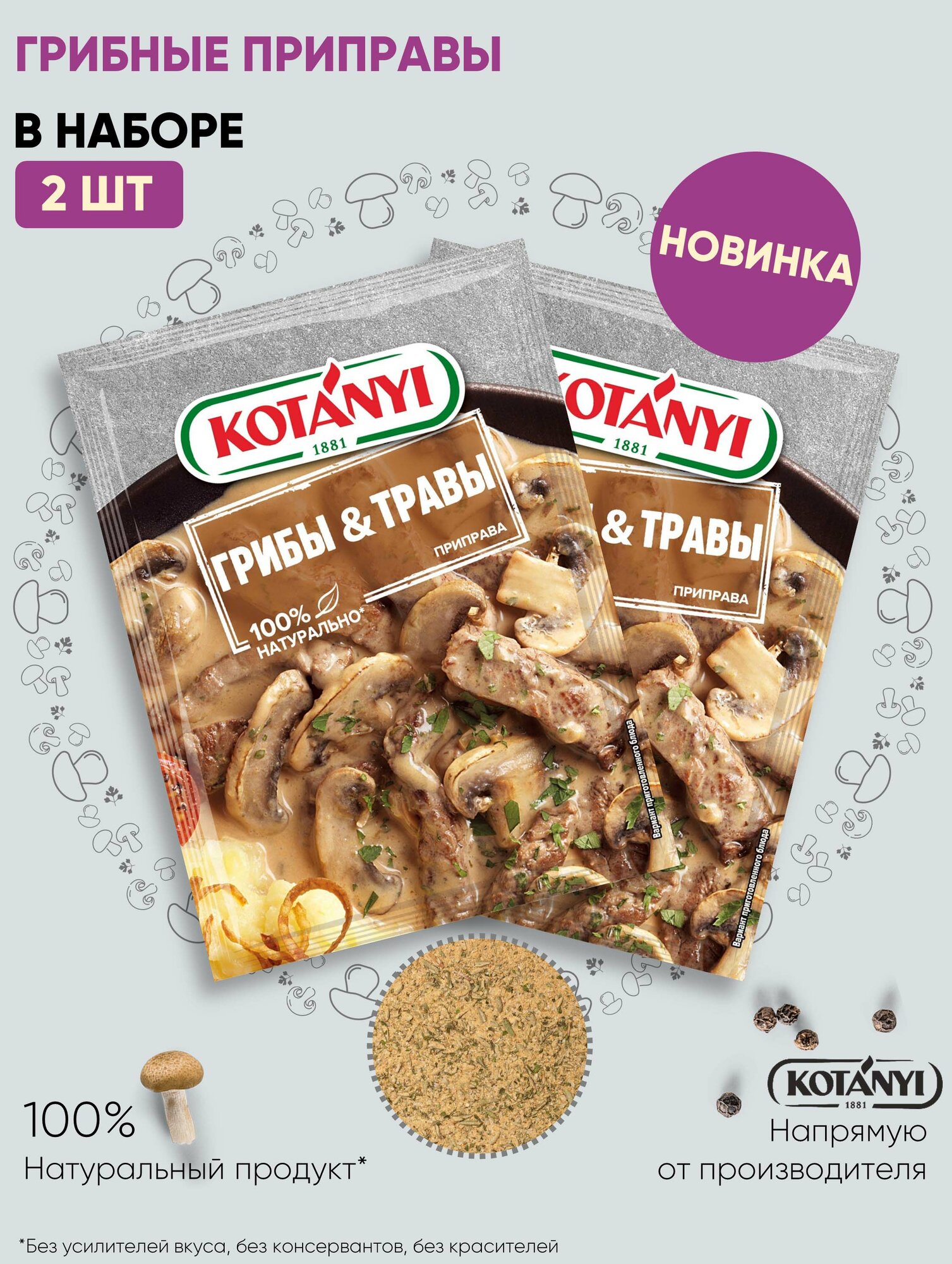 Приправа "Грибы и травы Kotanyi"