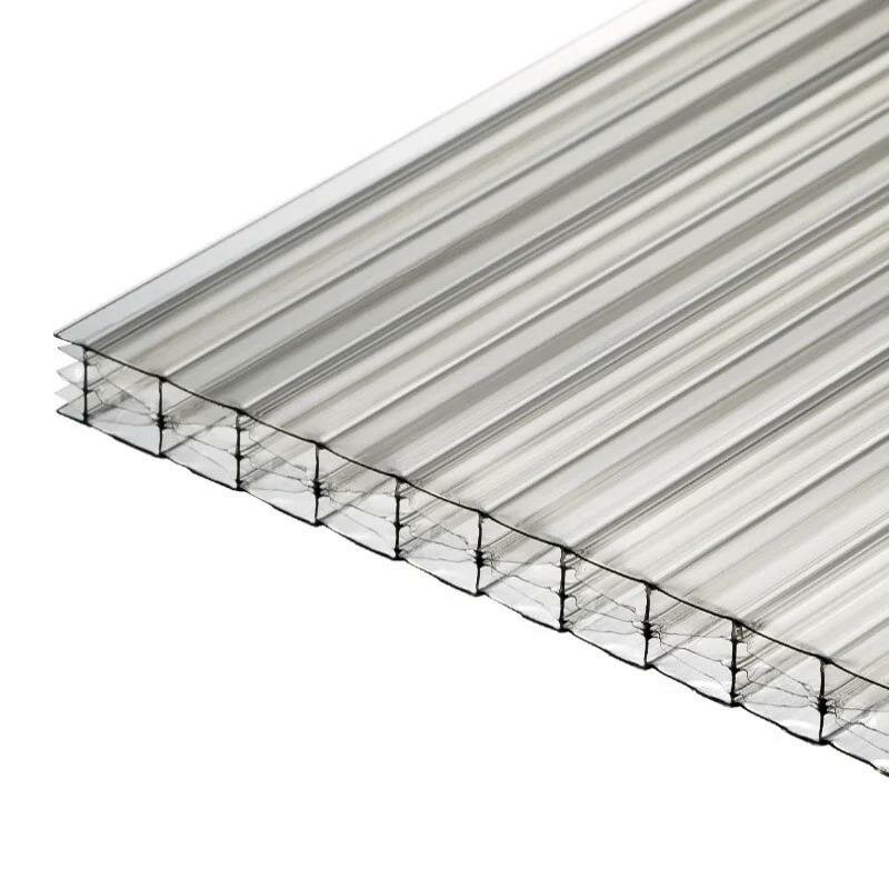 Сотовый поликарбонат Borrex прозрачный 16 мм. 3RX. Лист 6 м.