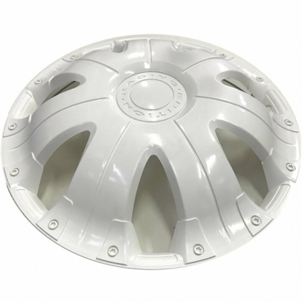 Автомобильные колпаки на диски расинг белый выпуклые (перед) R16", в комплекте 2 колпака