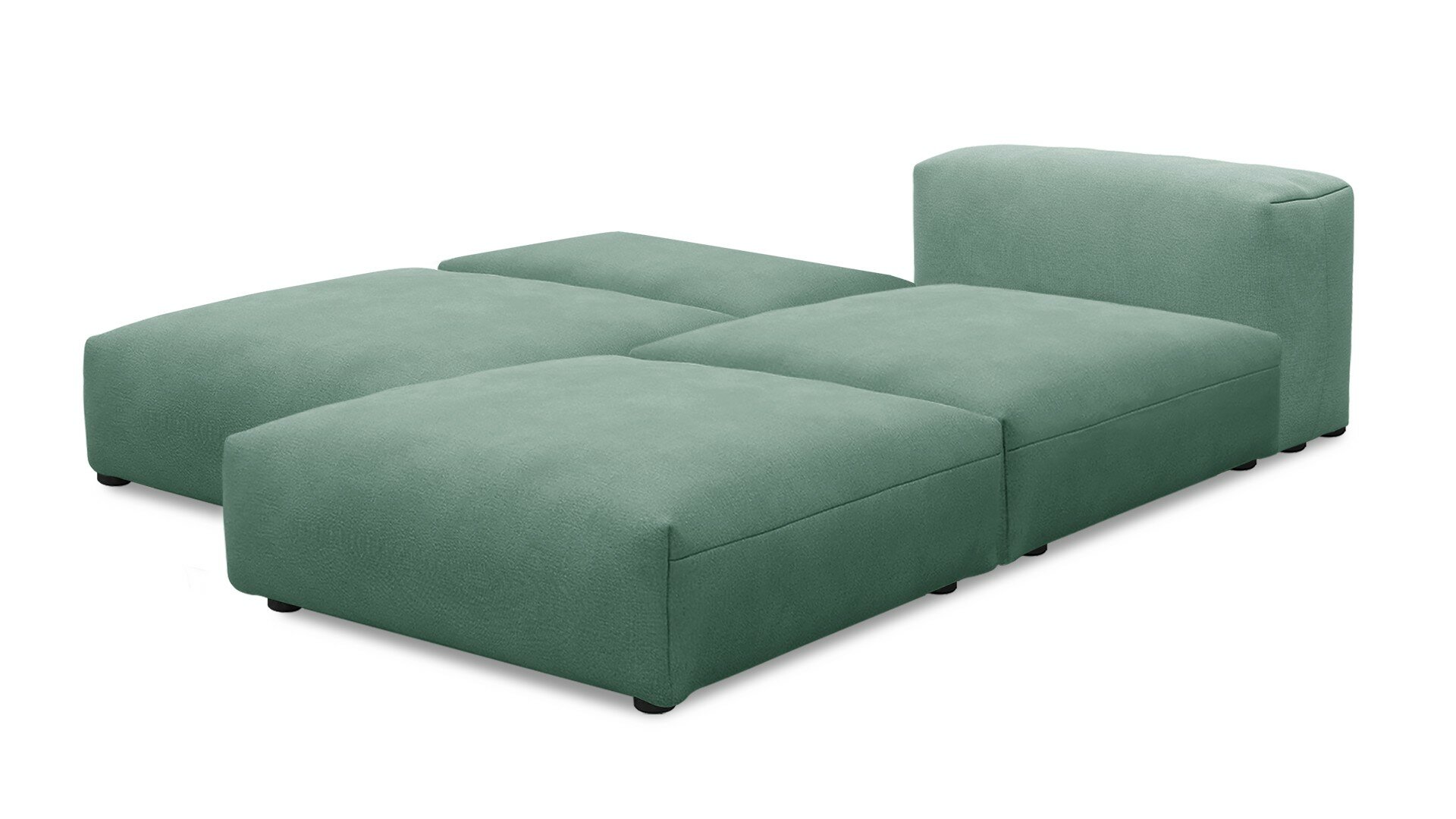 Угловой диван Фиджи большой и глубокий (Еврокнижка) Vivaldi 10 NEW 210x242x62 см, зеленый Велюр, еврокнижка GOODFORM