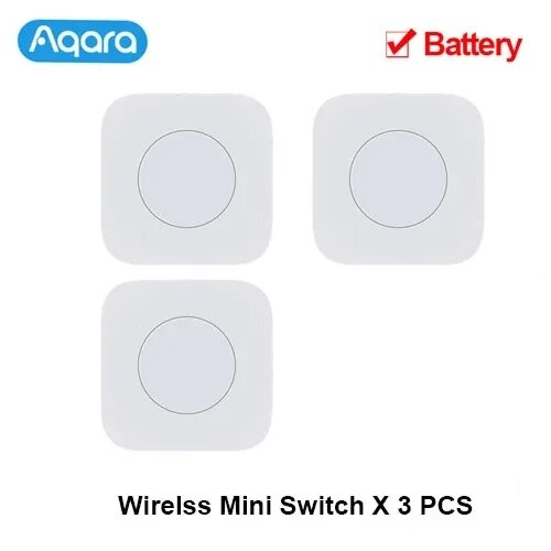 Aqara Беспроводной Мини-Переключатель Zigbee 3pcs Aqara switch